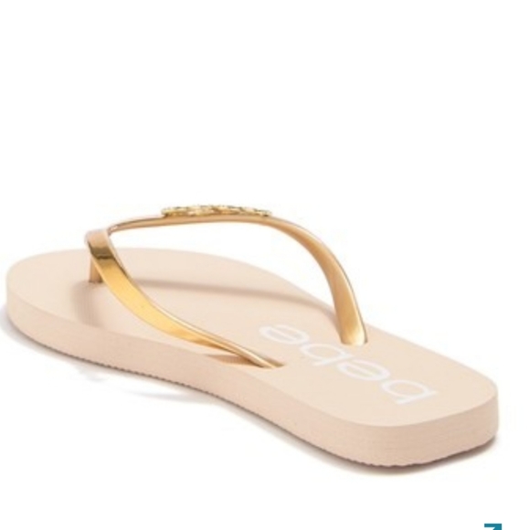 bebe | Shoes | New Bebe Gold And Sparkle Summer Flipflop Sandals | Poshmark